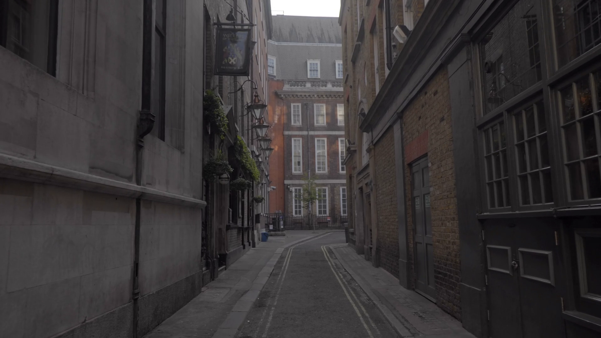 A Charming Narrow Alleyway In Historic Urban Stock Footage SBV ...