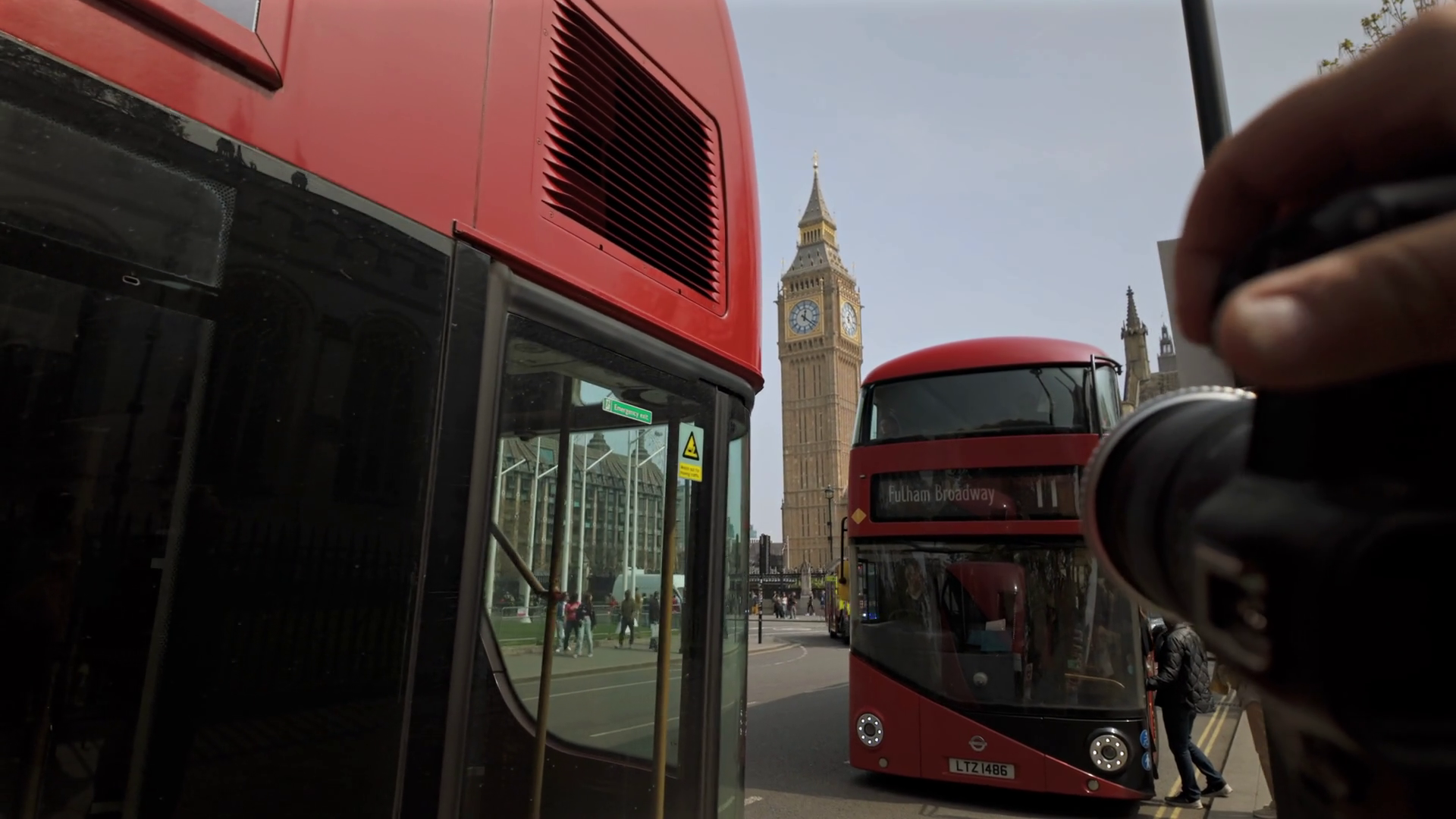 Capturing Iconic London Famous Red Buses Stock Footage SBV-352234420 ...