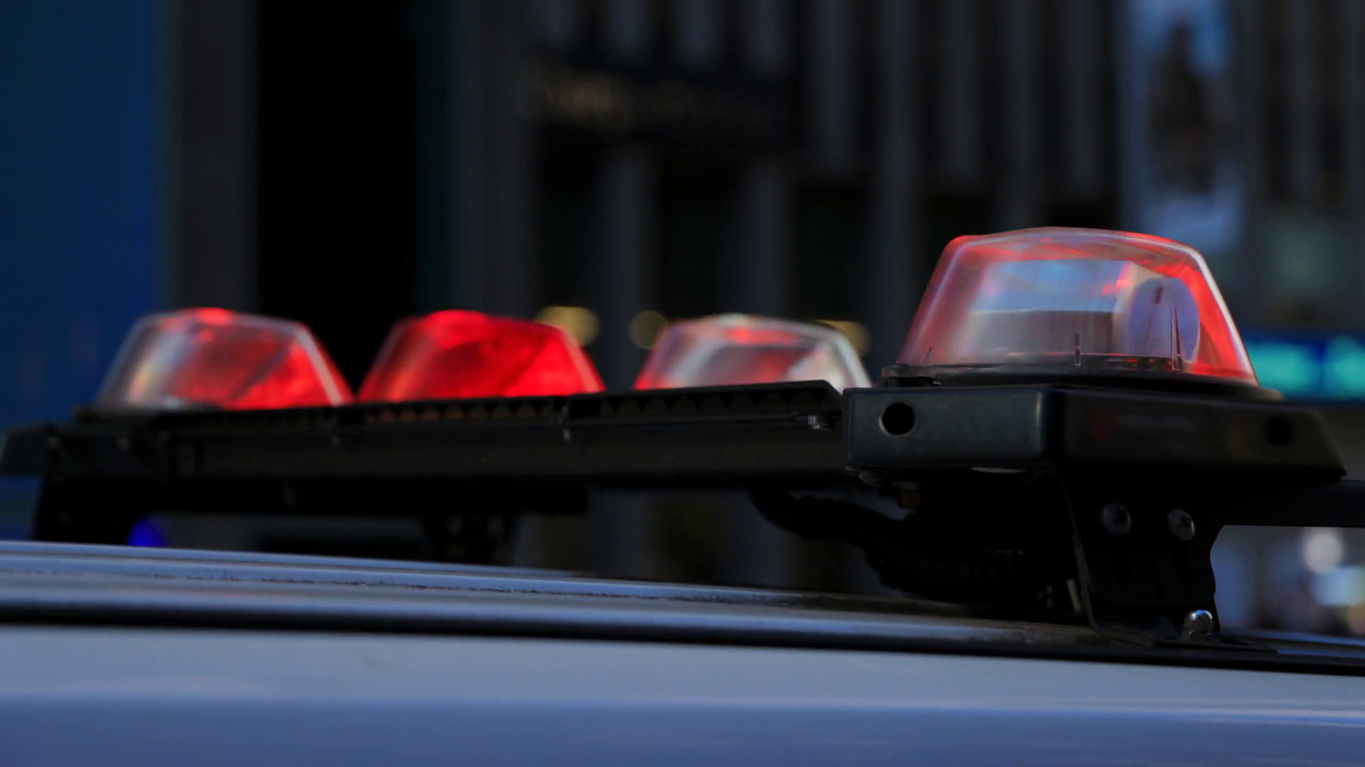 Red Police Emergency Light Bar On Vehicle Stock Footage SBV-353293375 ...