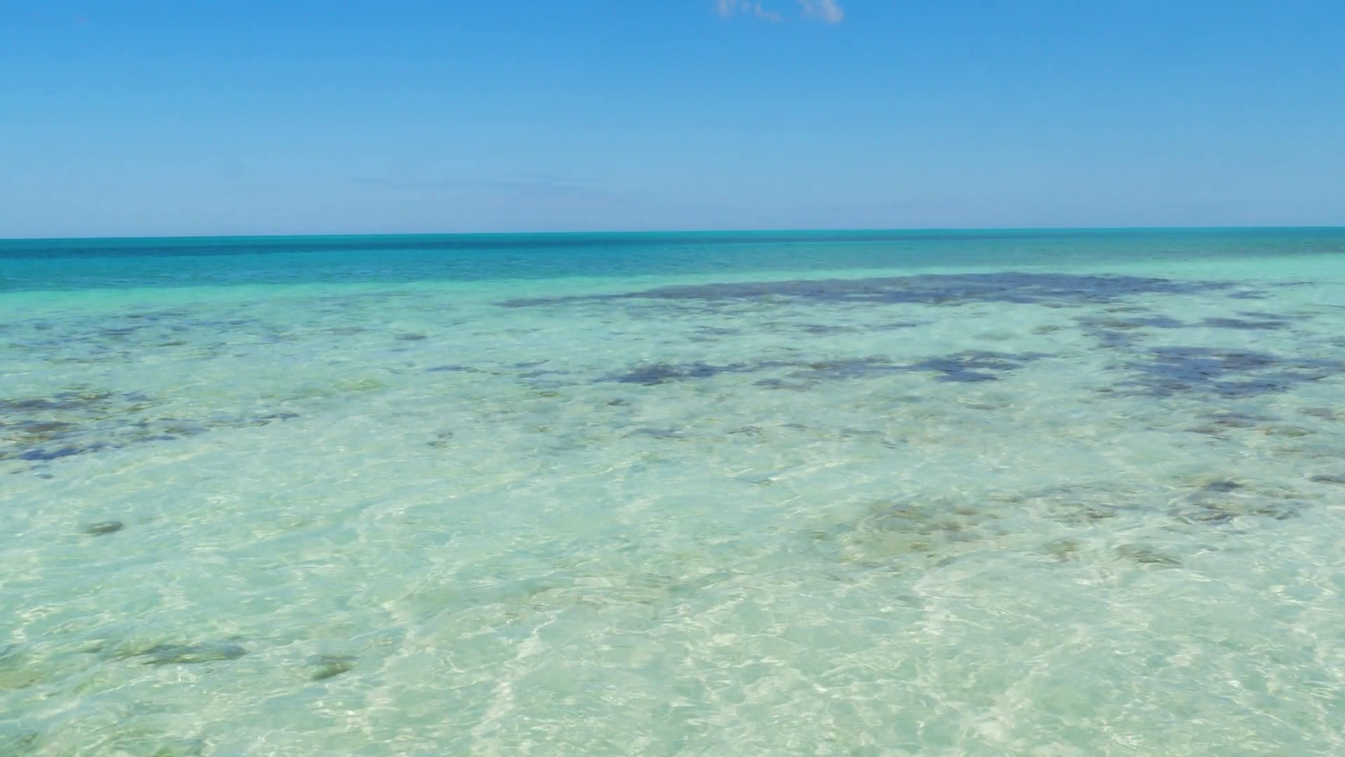 Panning Across Beautiful Tropical Caribbean Shallow Ocean Water 2 Stock ...