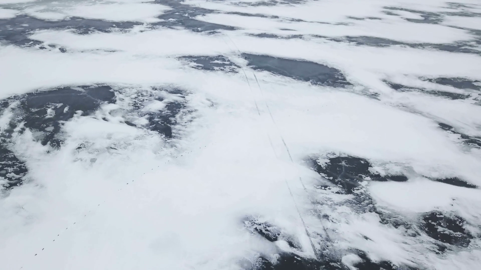 Aerial Drone View Flying High Above Frozen Stock Footage SBV-320605532 ...