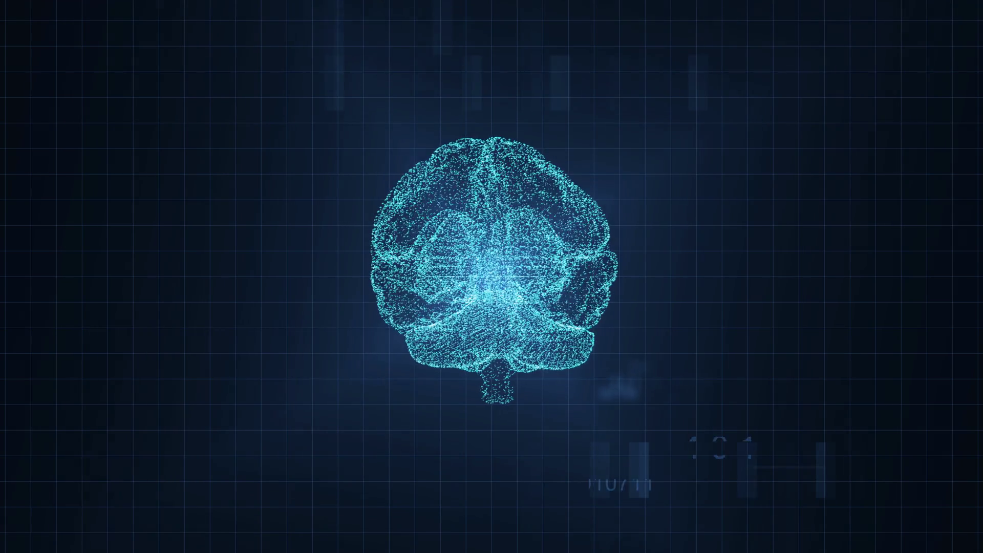 Digital 3 D Brain Spinning With Hologram Stock Footage SBV-333972567 ...