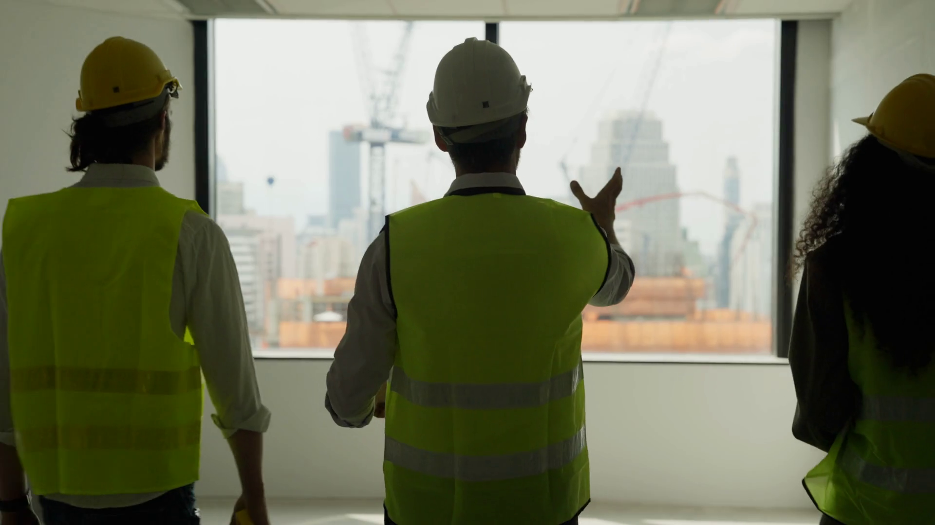 Civil Engineers Team Working On New Building Stock Footage SBV ...