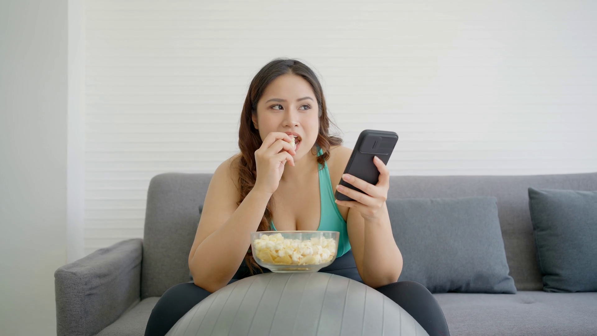 Happy Chubby Woman Happy Vivacious Plus-size Stock Footage SBV ...