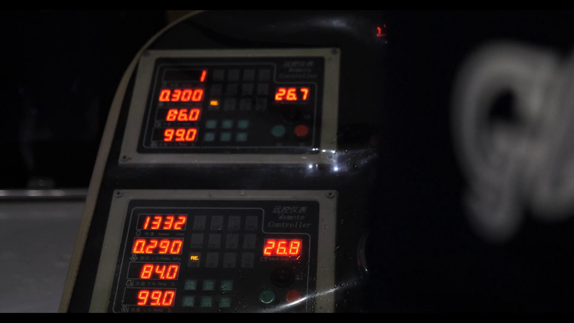 Monitor Engine On Boat Status Engine On Boat Stock Footage SBV ...