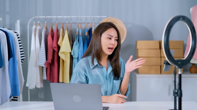 Confiden African Online Shopkeeper Talking With Customers In Live ...