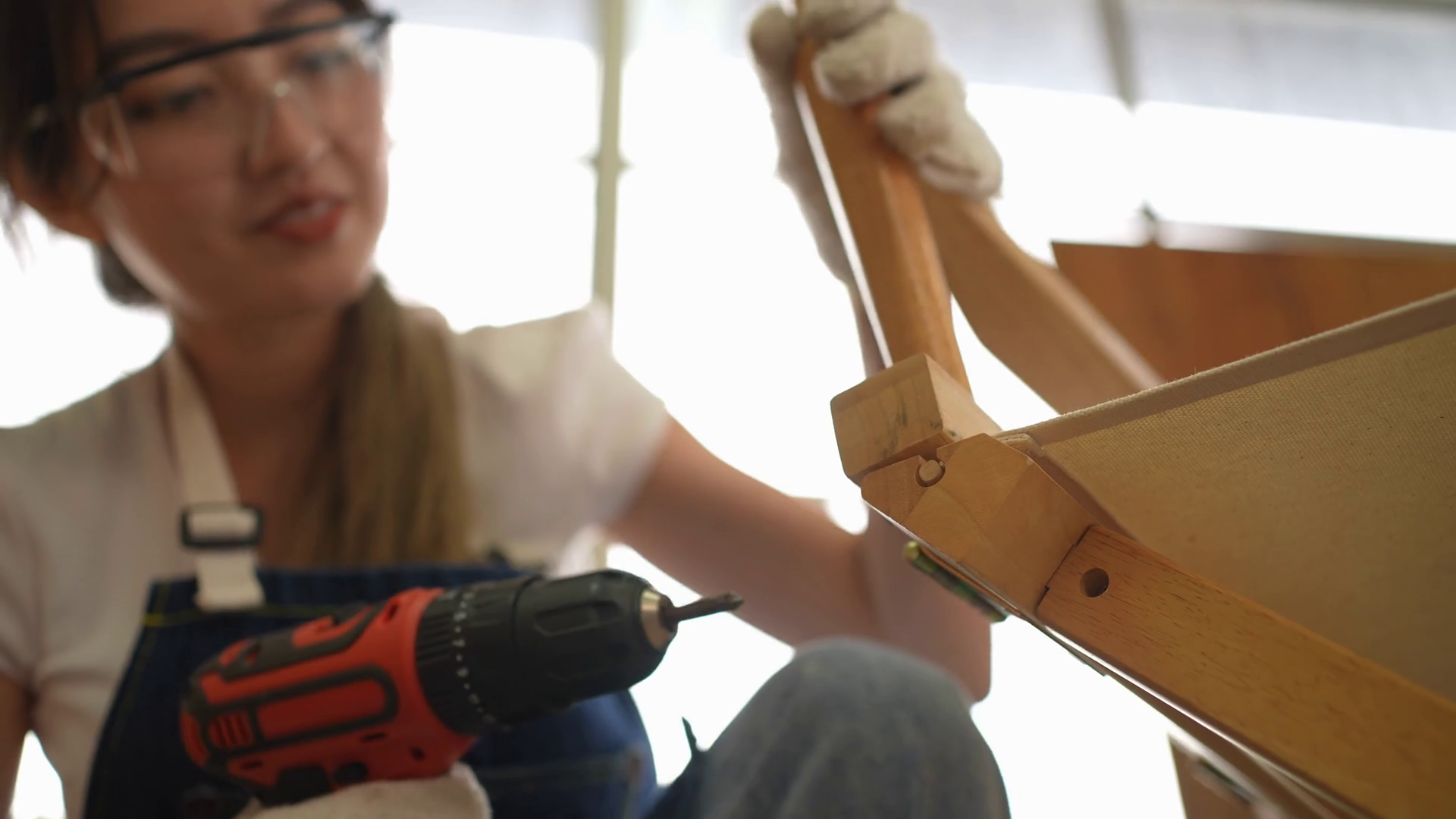 Young Carpenter Working In Workshop Using Stock Footage SBV-347350310 ...