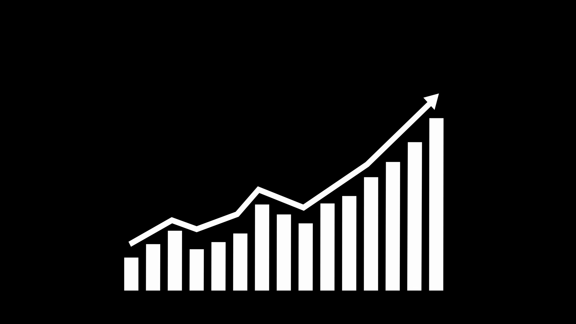 Financial Growth Animation With White Upward Stock Motion Graphics SBV ...