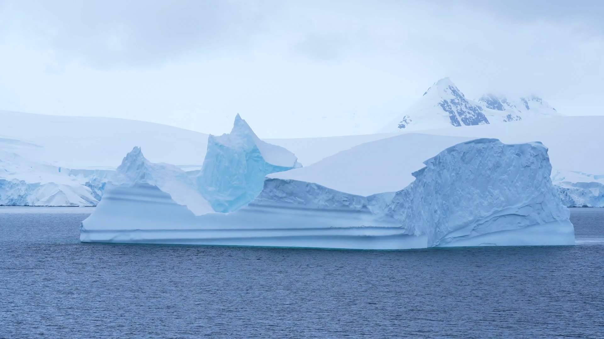 Giant Iceberg Blue White Ice Snow Antarctica Stock Footage SBV ...