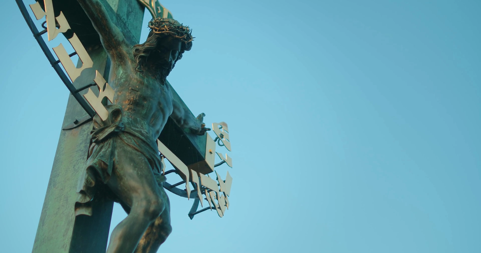 A Close-up Of Famous Bronze Crucifix On Stock Footage SBV-351942746 ...