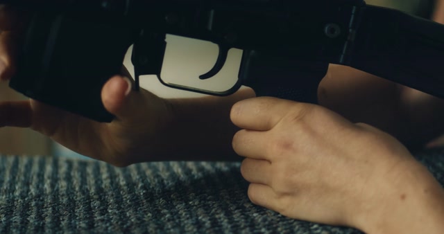 Woman Shooting A Gun In A Shooting Gallery Stock Footage: Royalty-Free ...