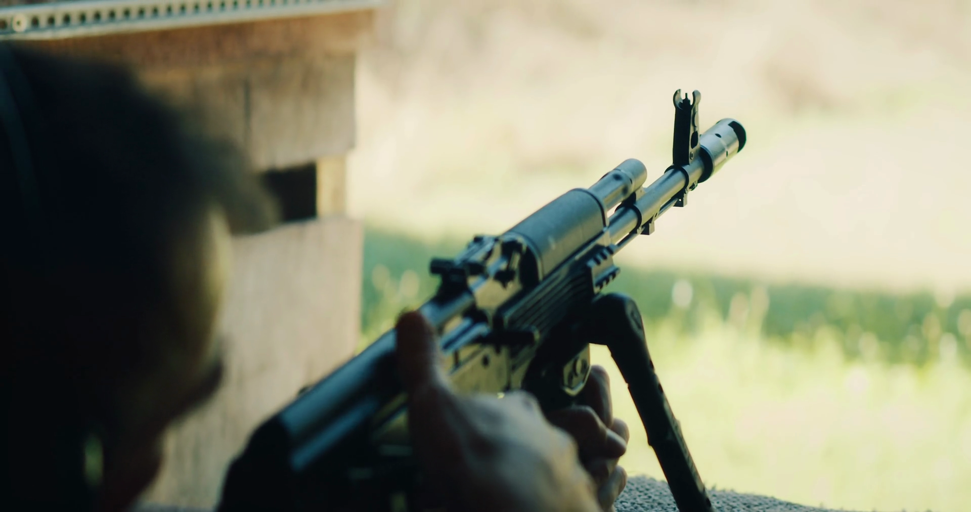 Shooter Prepares Gun Aligns Sights Aiming Stock Footage SBV-352277287 ...