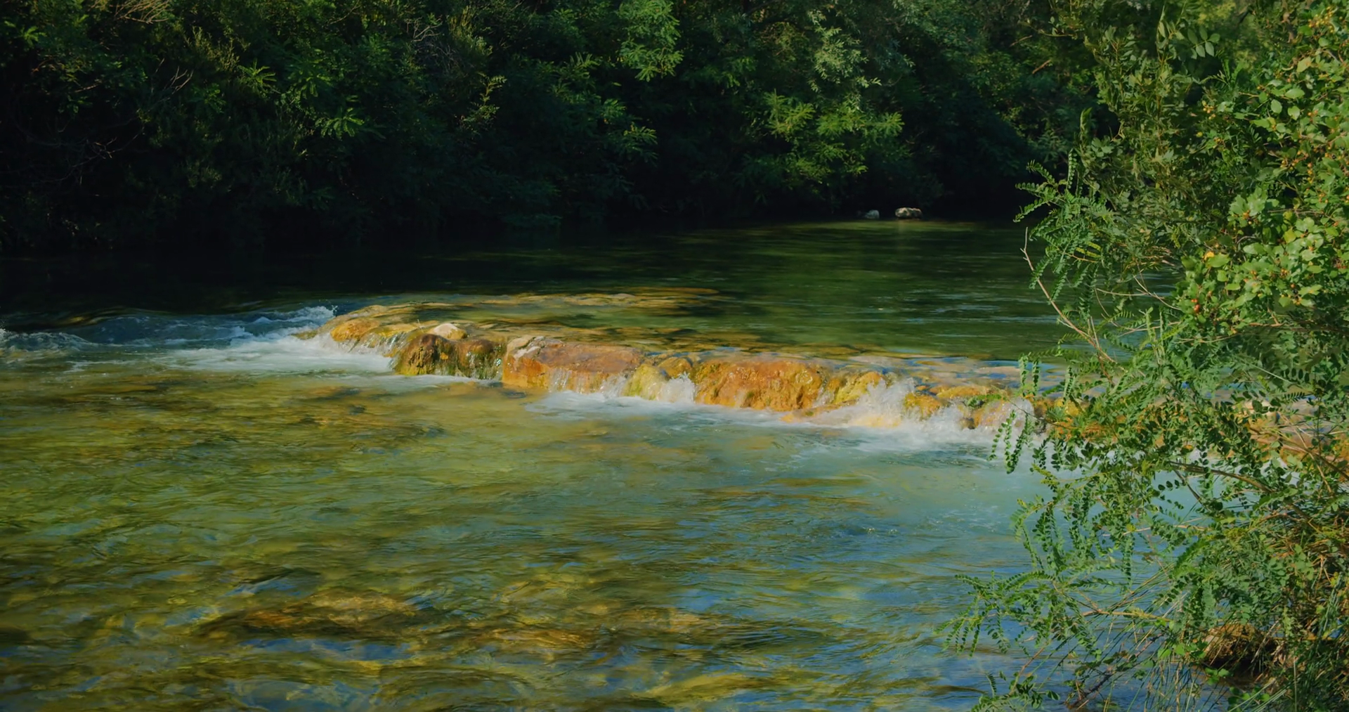 Shallow River Stream With Visible Stones Stock Footage SBV-352360123 ...