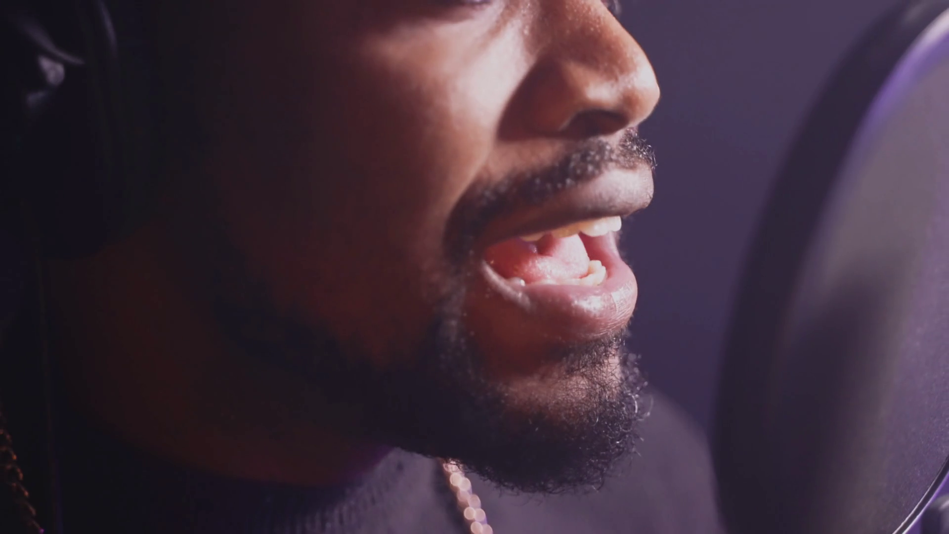 Closeup Of Mouth Of Singing Black Man Stock Footage SBV-348467001 ...