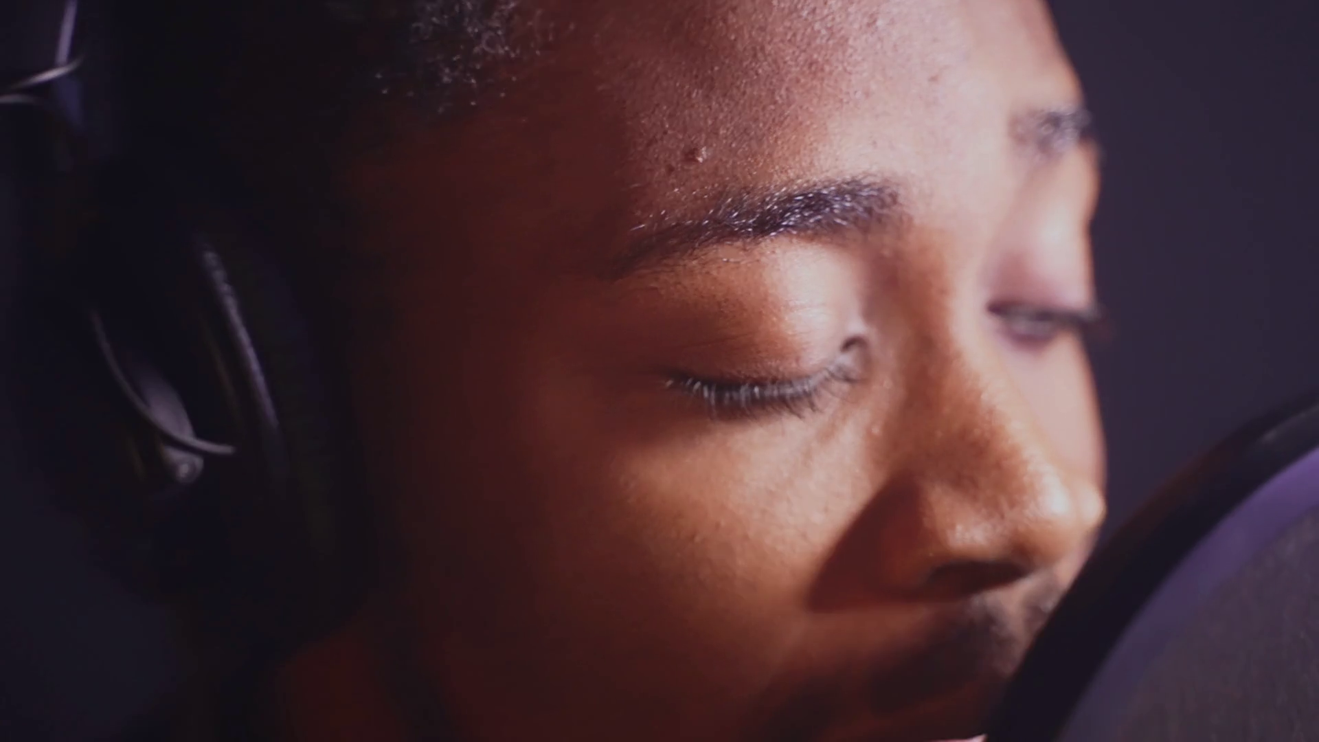 Close-up Slow Motion Shot Of Black Singer Stock Footage SBV-348467038 ...