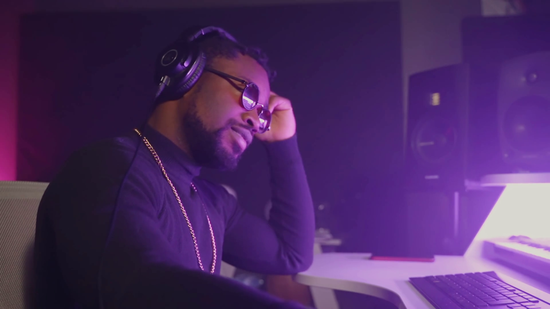 African American Sound Engineer Working On Stock Footage SBV-348467191 ...