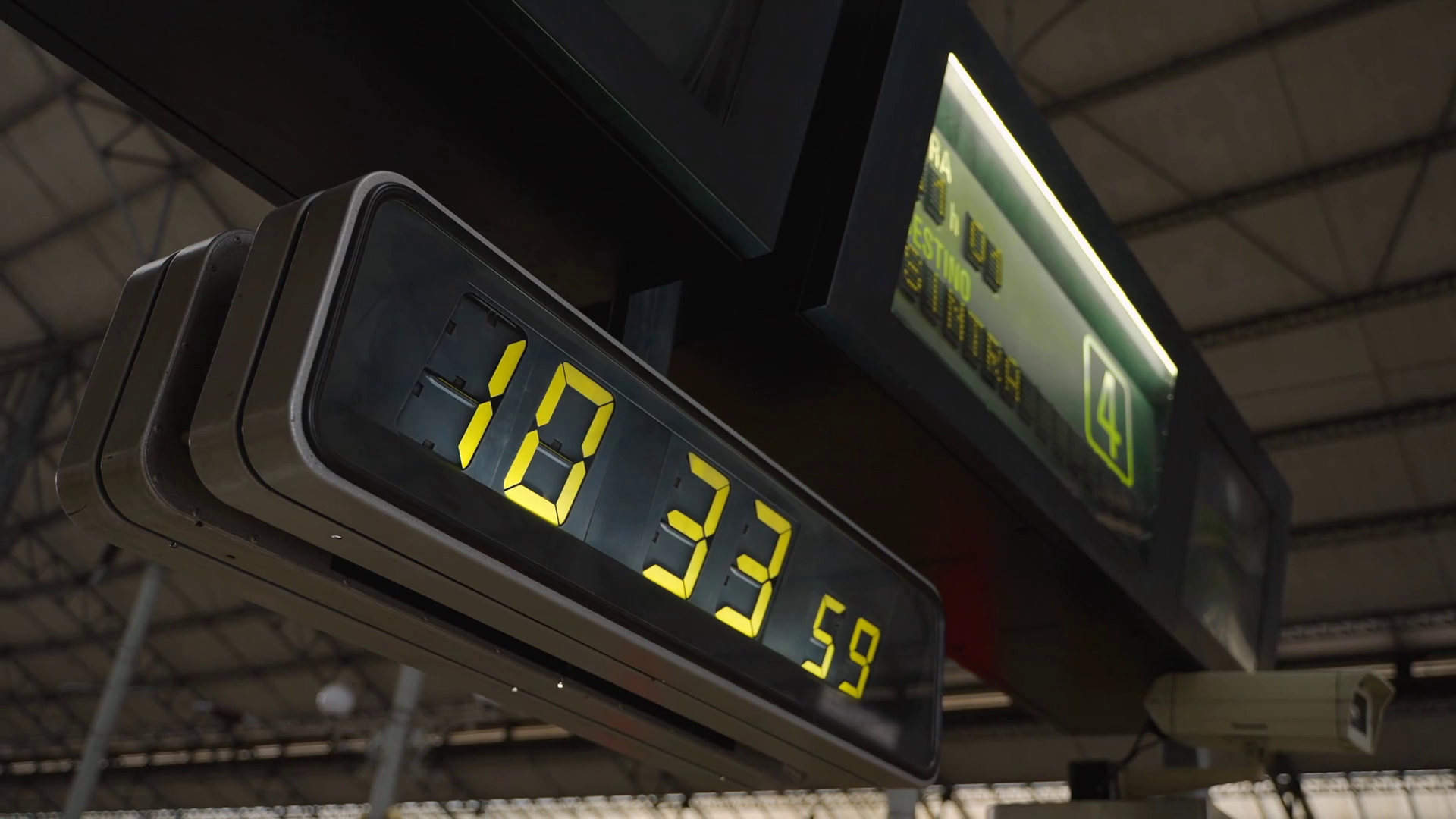 Electronic Clock In Terminal Station Of Stock Footage SBV-347644303 ...
