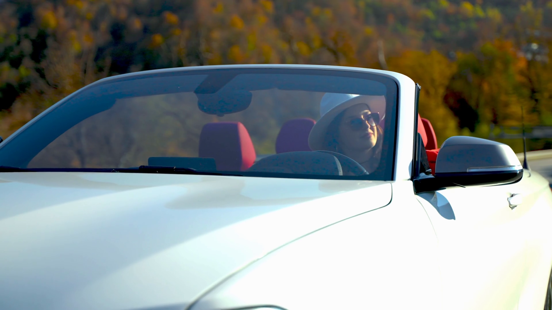 Succesful Relaxed Woman Driver Touches Stock Footage SBV-348766765 ...