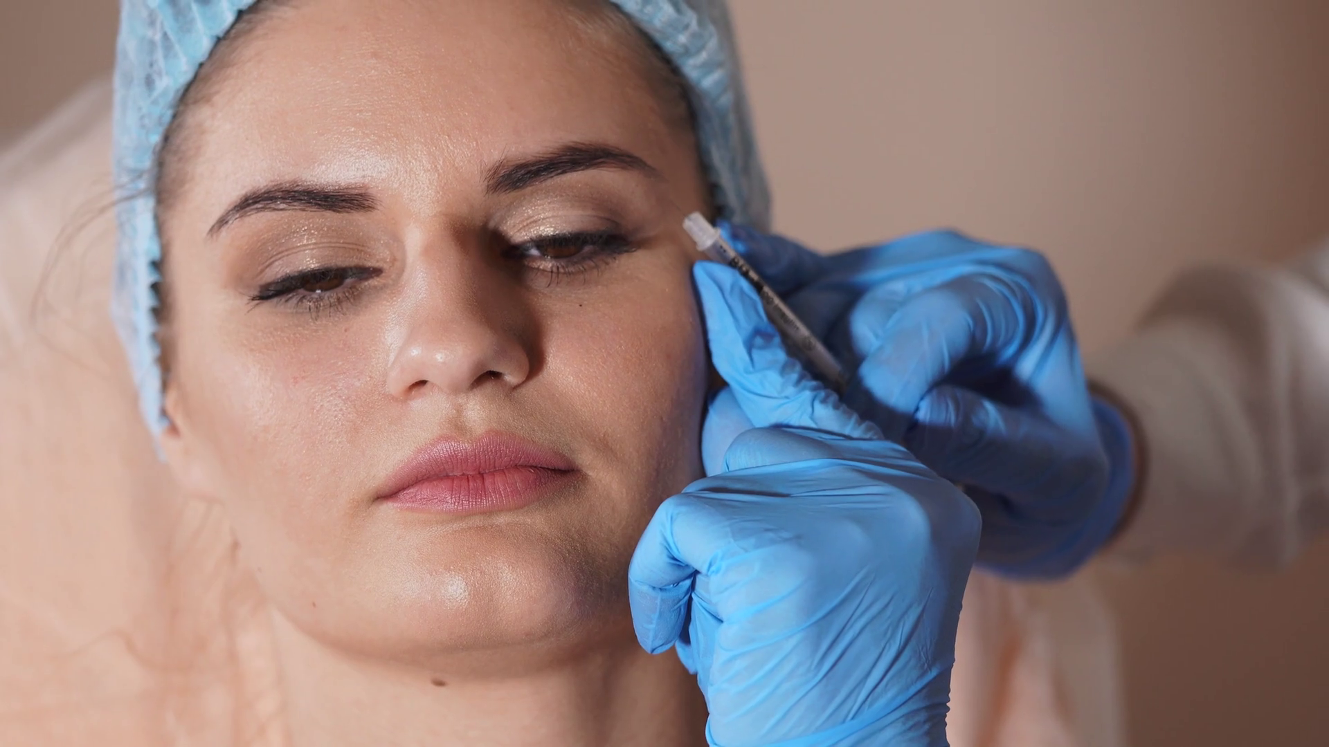 Close Up Of Procedure Of Facial Injection Stock Footage SBV-314049826 ...