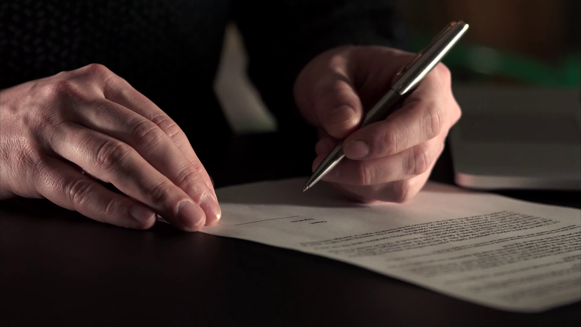Close Up Shot Of Manager Hands Signature On Stock Footage SBV-313162092 ...