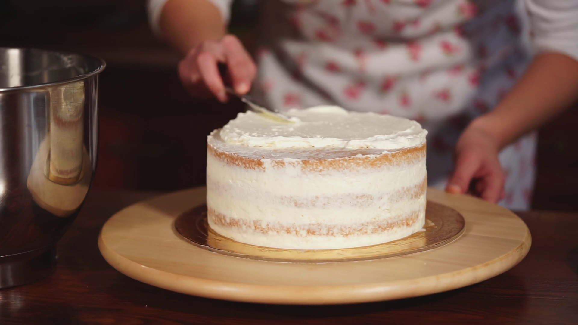 Close Up Shot Of Chef's Hands Lady Smears Stock Footage SBV-320608061 ...