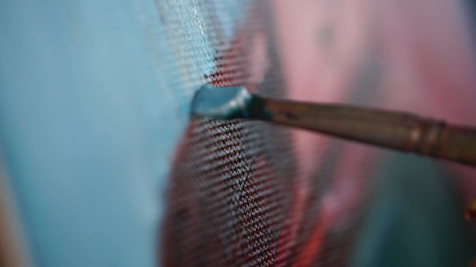 Close Up Shot Of Process Of Drawing Oil Stock Footage SBV-318069312 ...