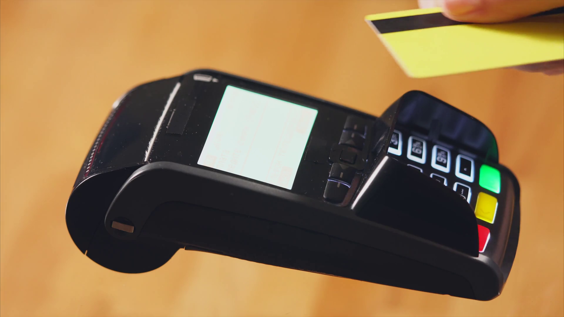 Close Up View Of Payment Terminal Credit Stock Footage SBV-315018716 ...