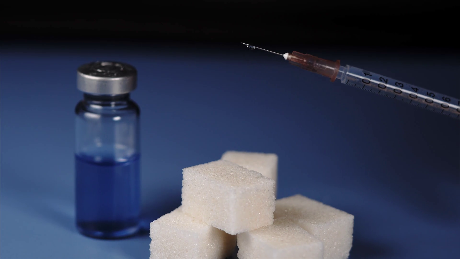 Concept Of Diabetes Vial Sugar Cubes Syringe Stock Footage SBV ...