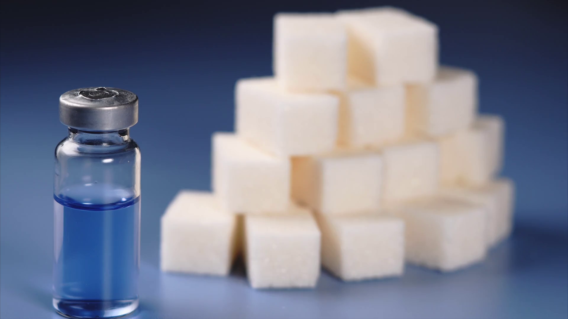 Concept Of Diabetes Vial Sugar Cubes Syringe Stock Footage SBV ...