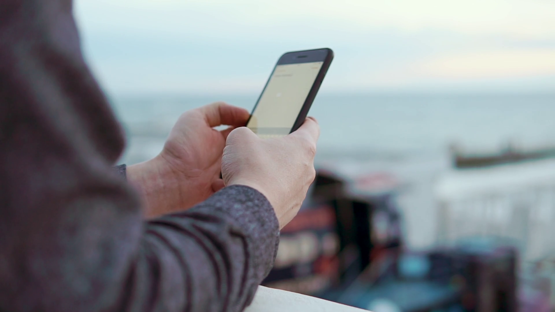 Man Is Typing Text On Screen Of Mobile Phone Stock Footage SBV ...