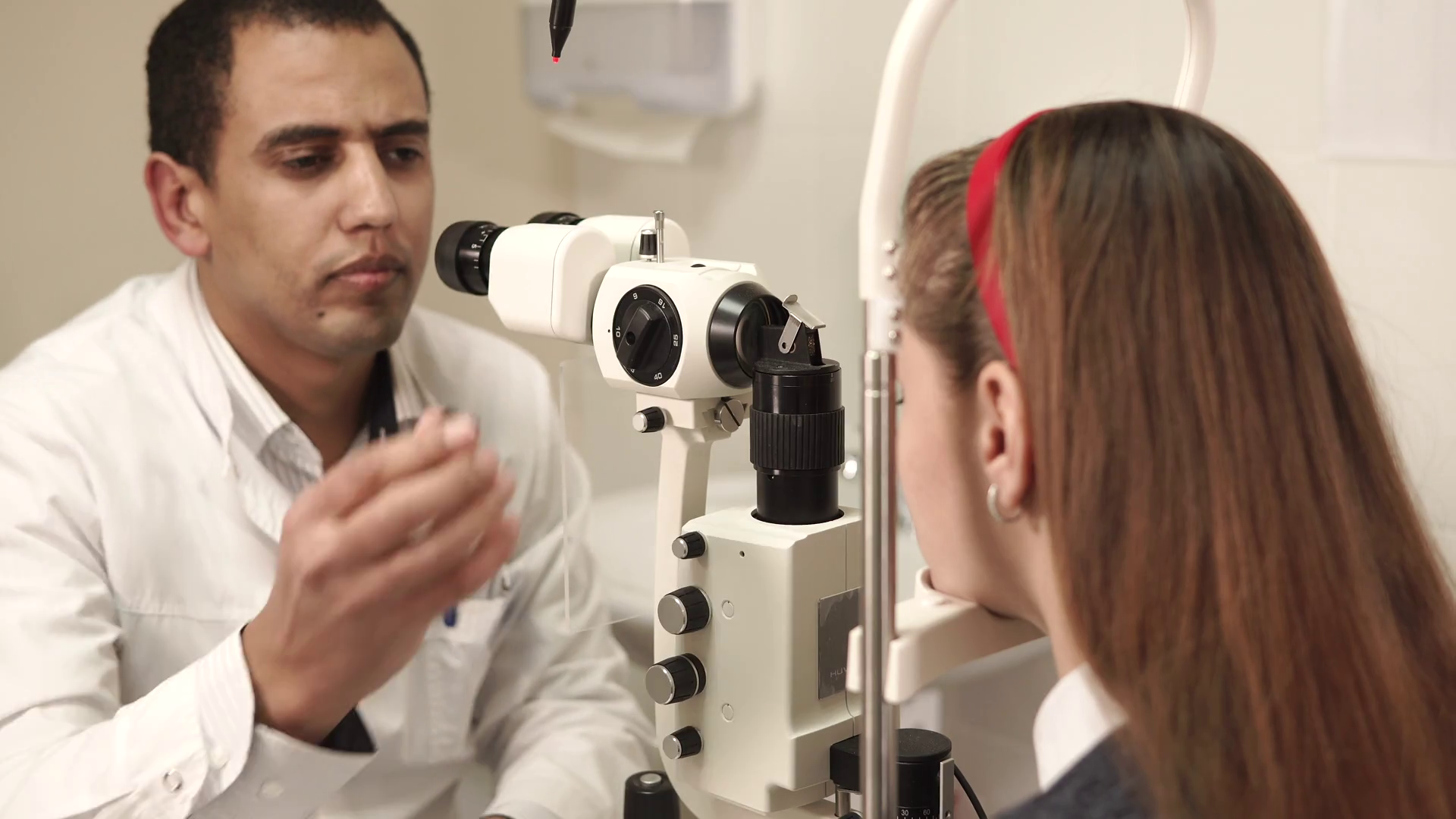 Slit Lamp Examination Biomicroscopy Of Stock Footage SBV-324256201 ...