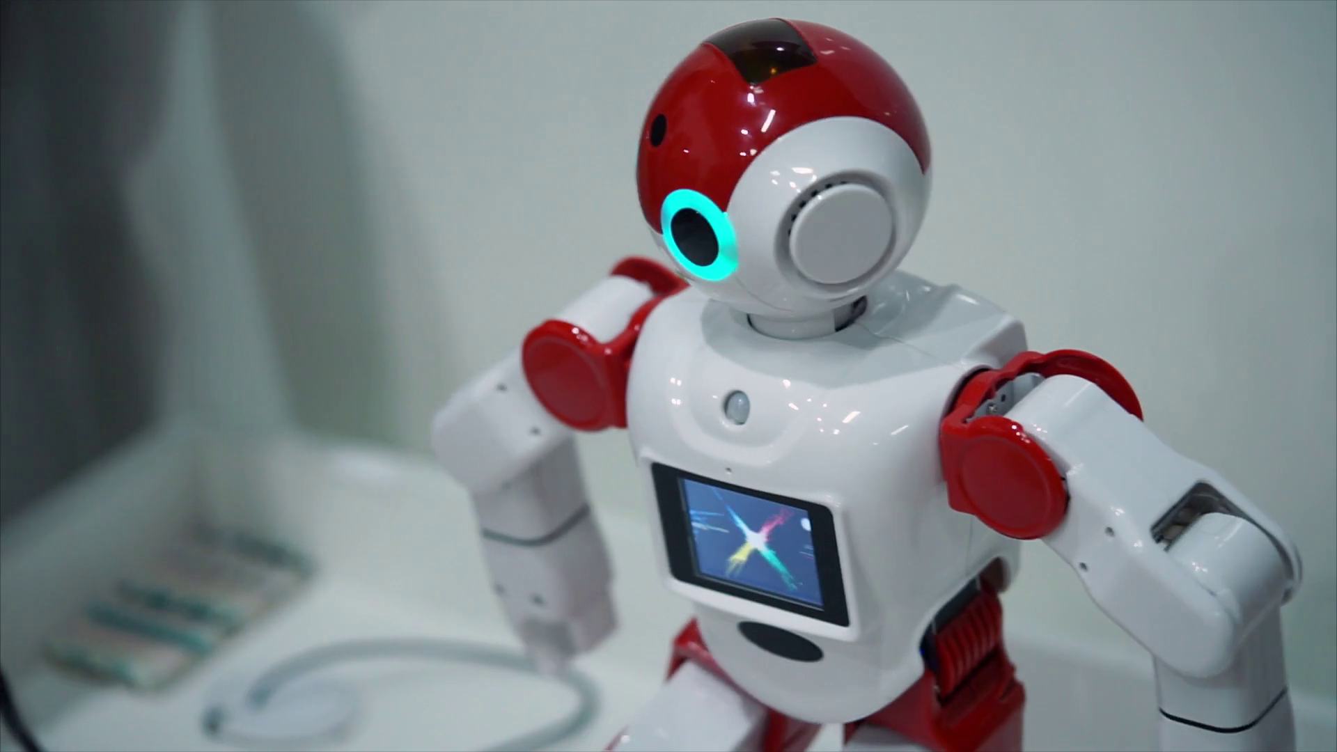 Robot Toy Dancing Blinking With Screen Stock Footage SBV-316694715 ...