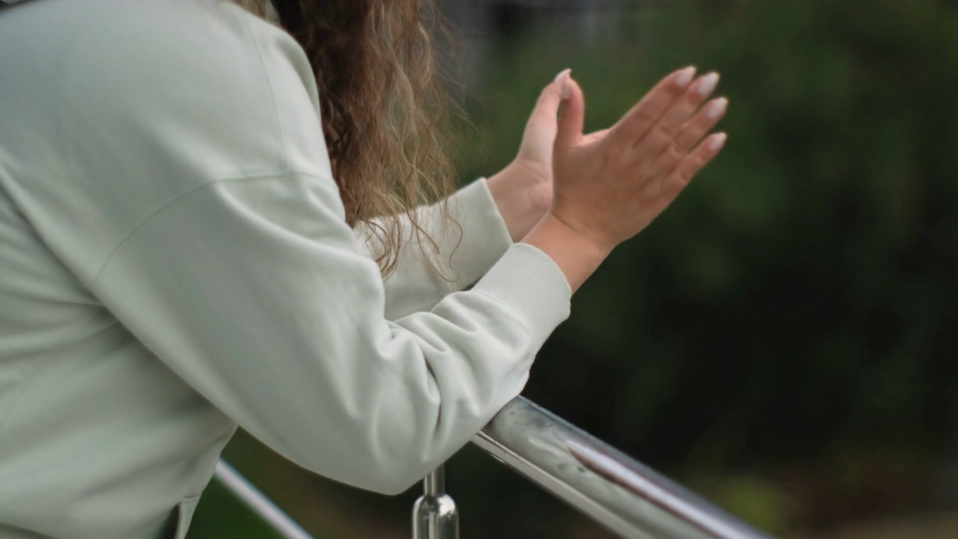 Woman Clapping On Balcony Stock Footage SBV-339014987 - Storyblocks