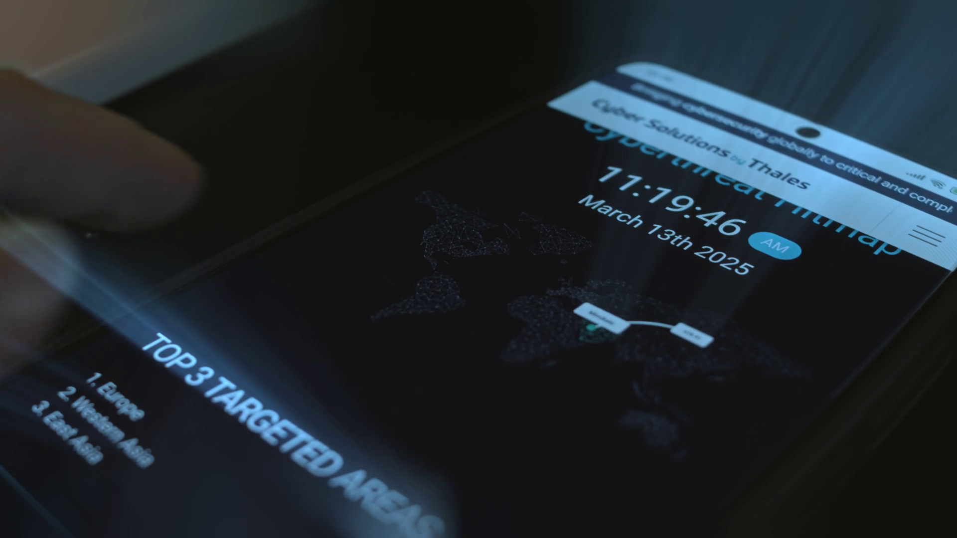 Studying Cyberthreat Hit Map On Smartphone Stock Footage SBV-351926980 ...