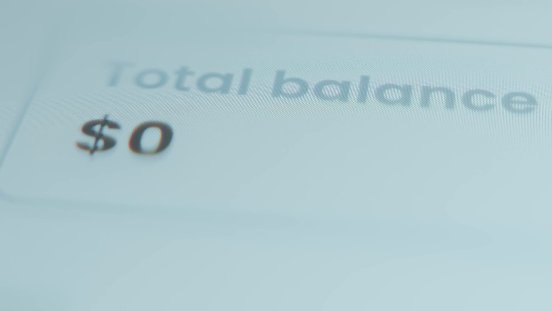 Total Balance 0 Dollars Money In Account Stock Footage SBV-352486304 ...