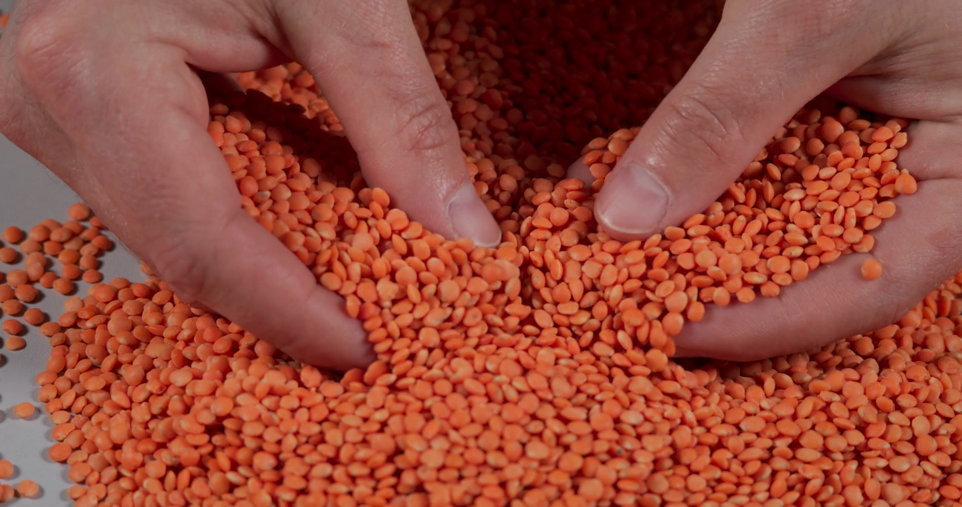 Slow Motion Farmer Hands Red Lentils Macro Stock Footage SBV-353057881 ...