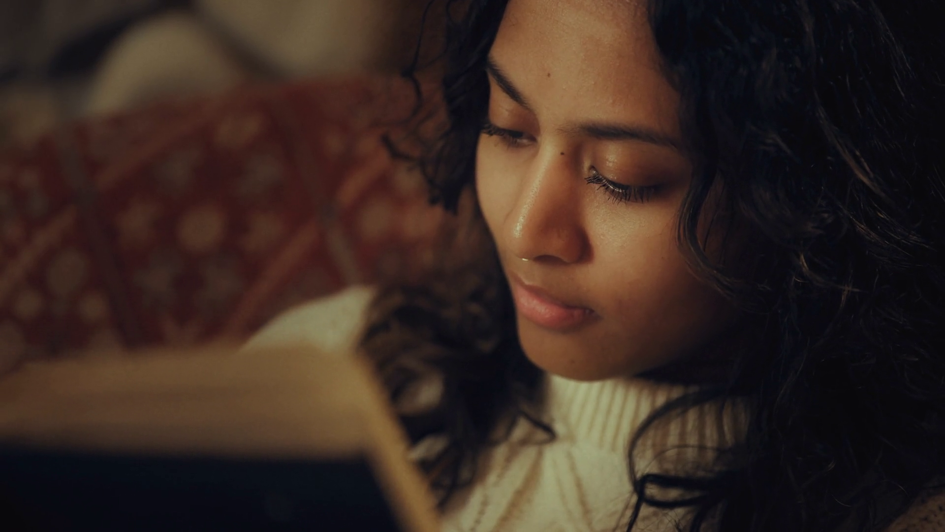 Close-up Shot Of Woman Reading Book Inside Stock Footage SBV-351867618 ...