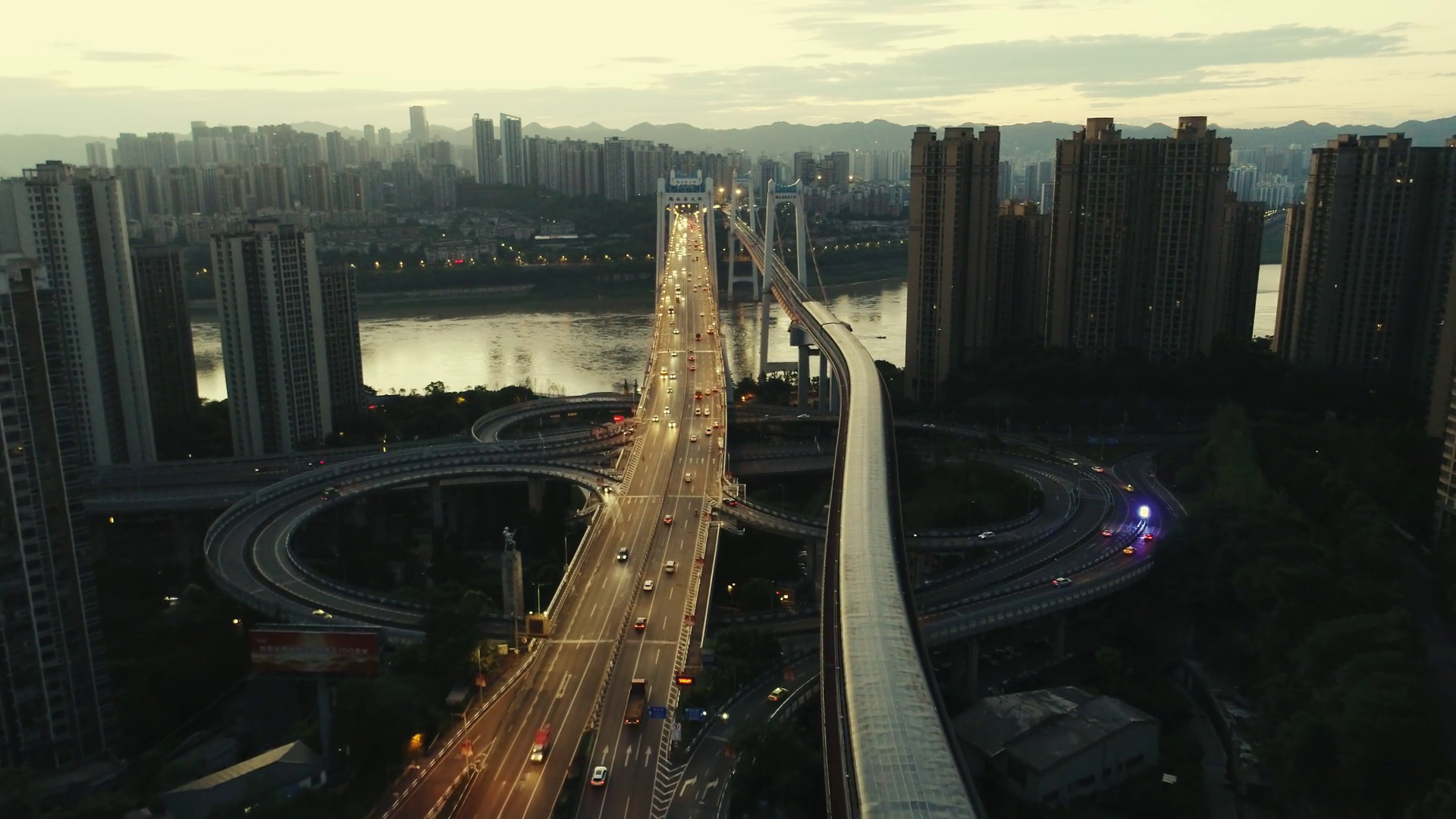 Chongqing City Aerial View Of Urban Stock Footage SBV-352752297 ...