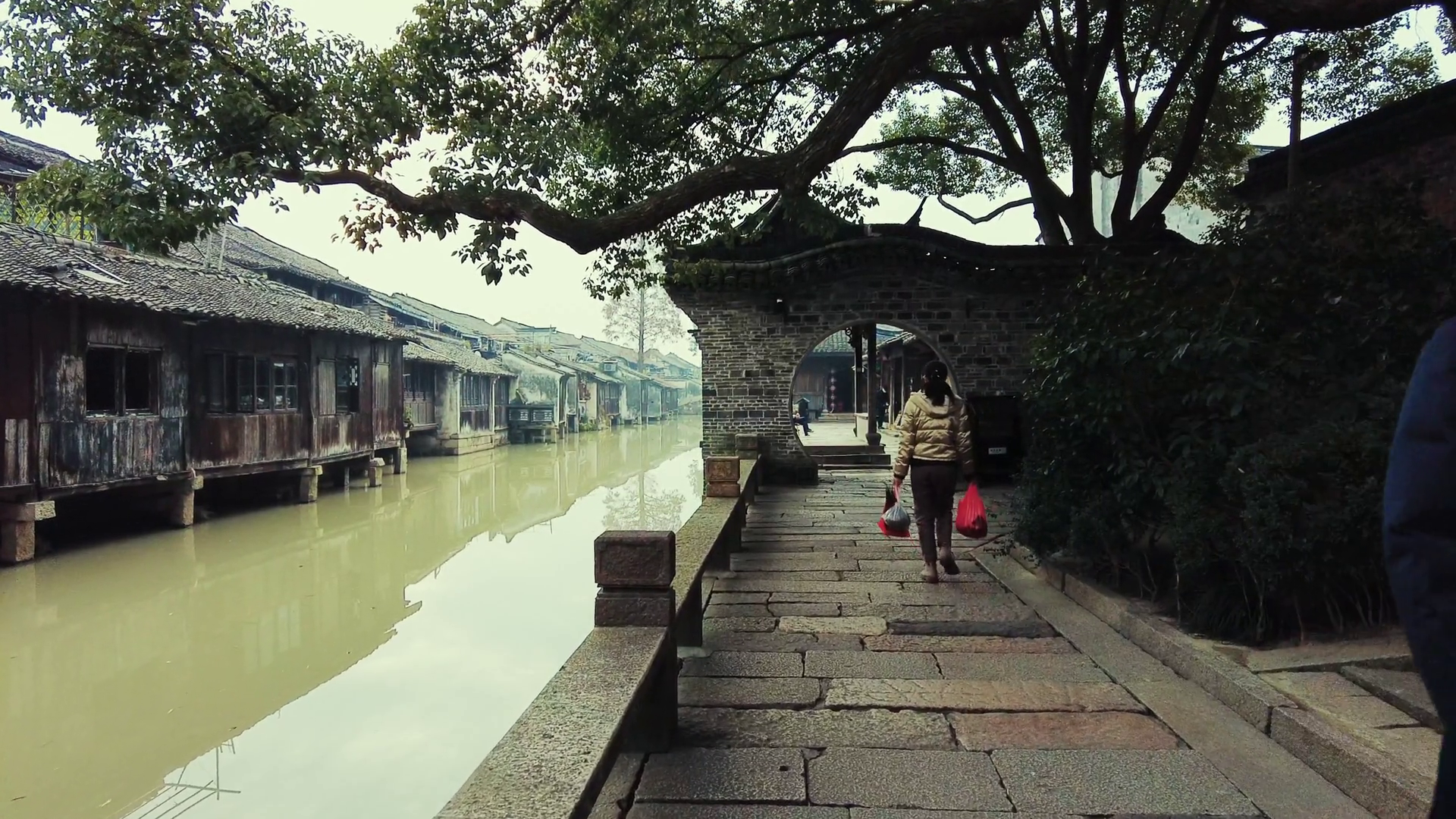 Historic Old Buildings Of Wuzhen In Zhejiang Stock Footage SBV ...