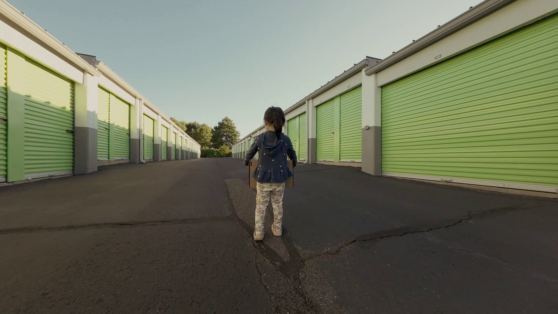 Little Girl Walk In Storage Warehouse Carry Stock Footage SBV-352724000 ...