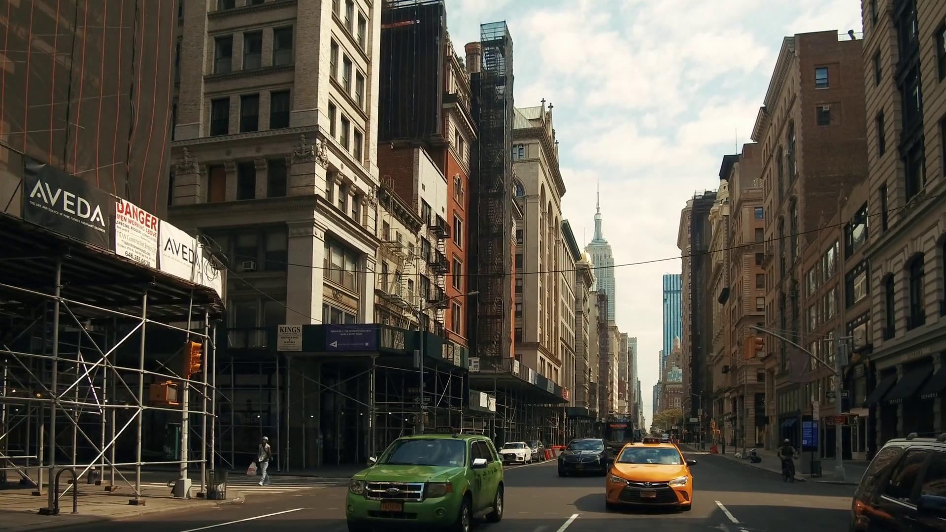 Busy 7th Avenue Street View With Stores Stock Footage SBV-352735777 ...