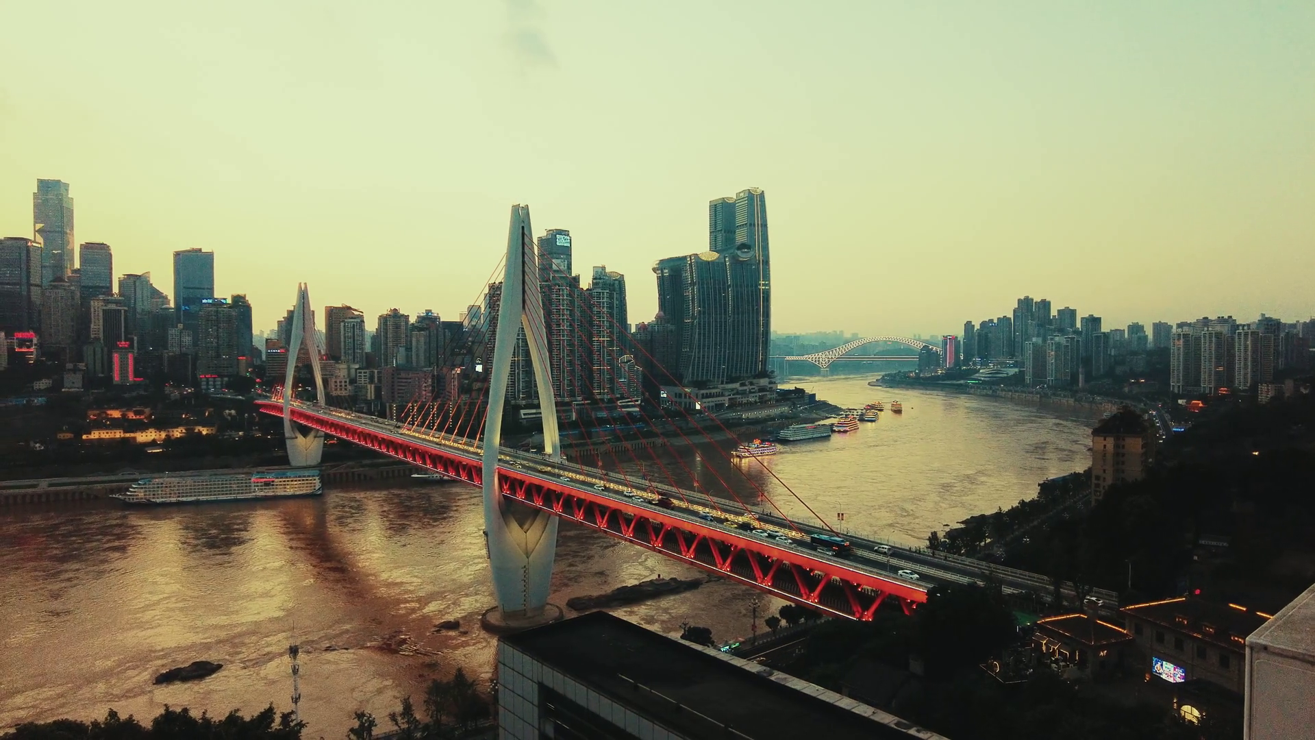 Chongqing City Urban Architecture Stock Footage SBV-352596087 - Storyblocks