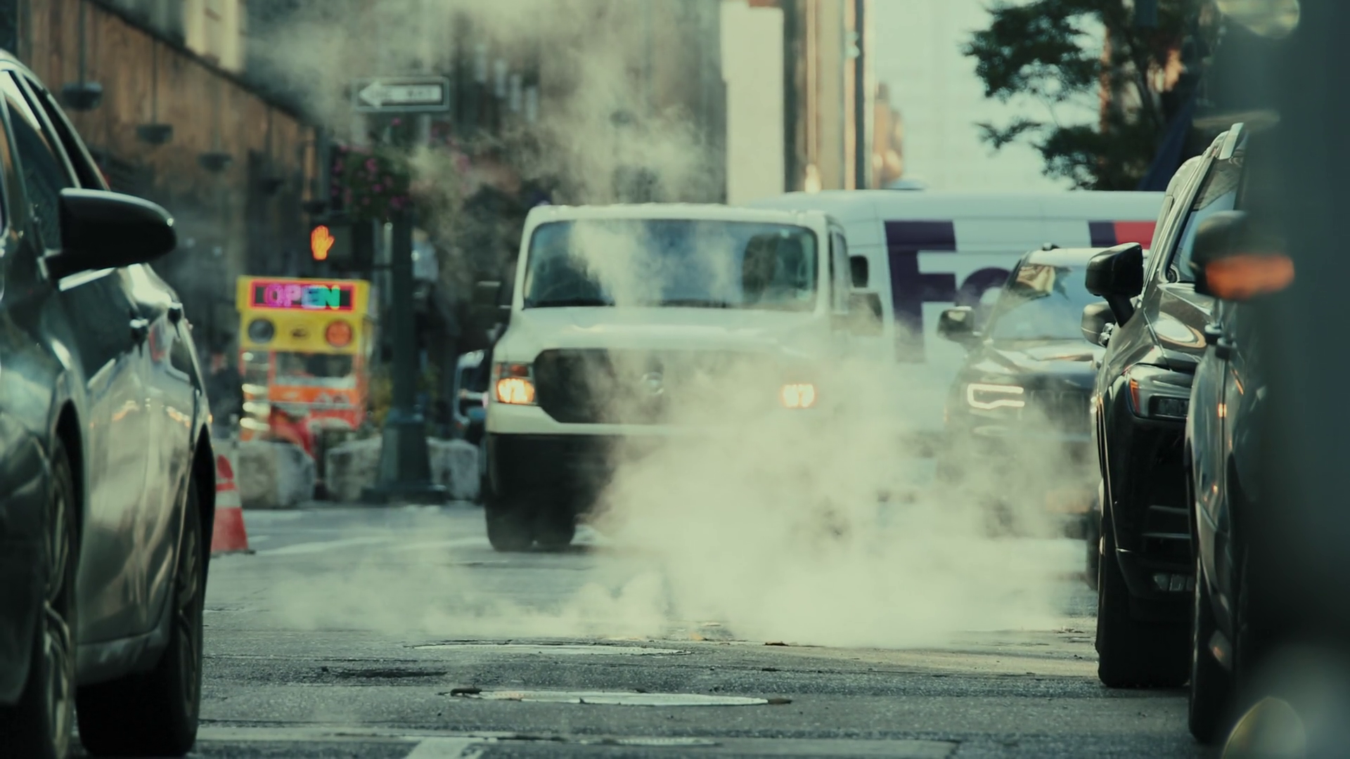 Ground Level View Slow Motion Of Urban City Stock Footage SBV-352537152 ...