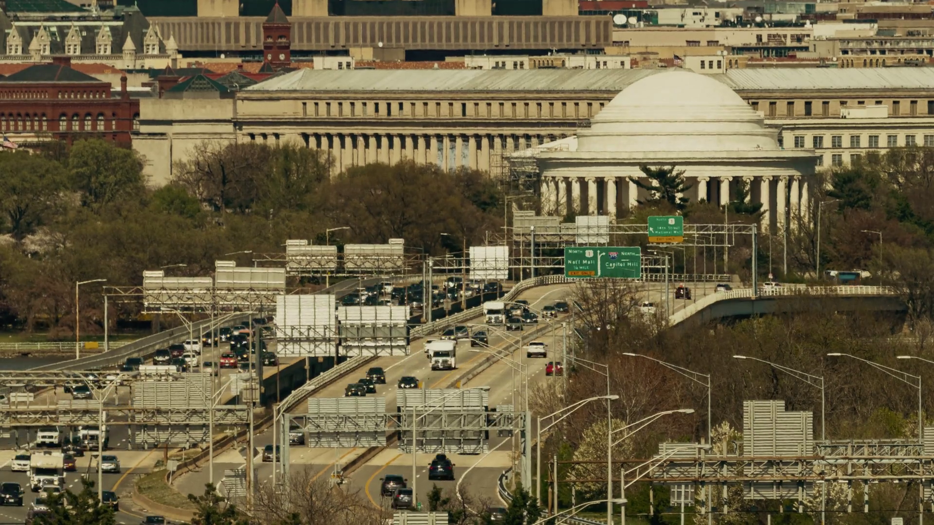 Washington Dc City Skyline With Highway Stock Footage SBV-352627195 ...