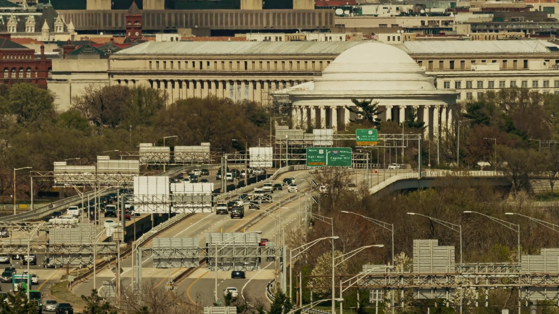 Washington Dc City Skyline With Highway Stock Footage SBV-352628062 ...