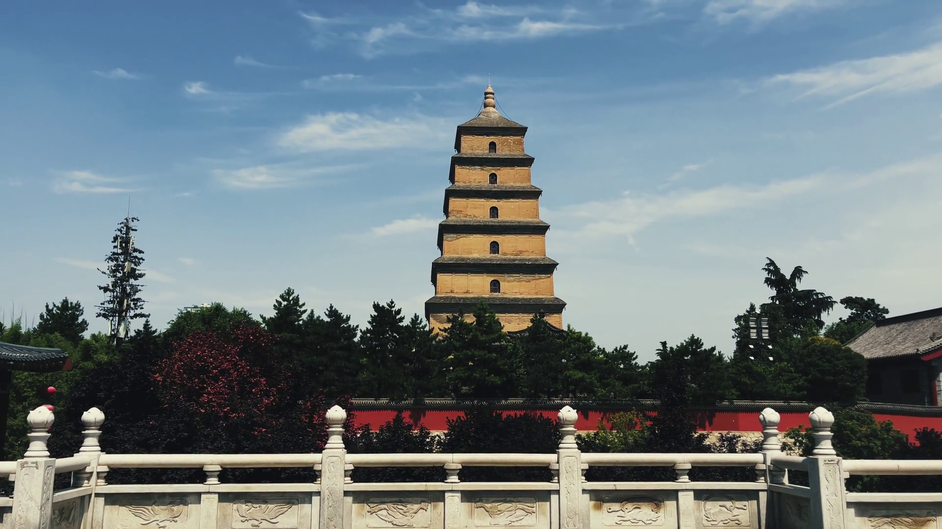 Xian City Urban View With Dayan Pagoda In Stock Footage SBV-352794163 ...