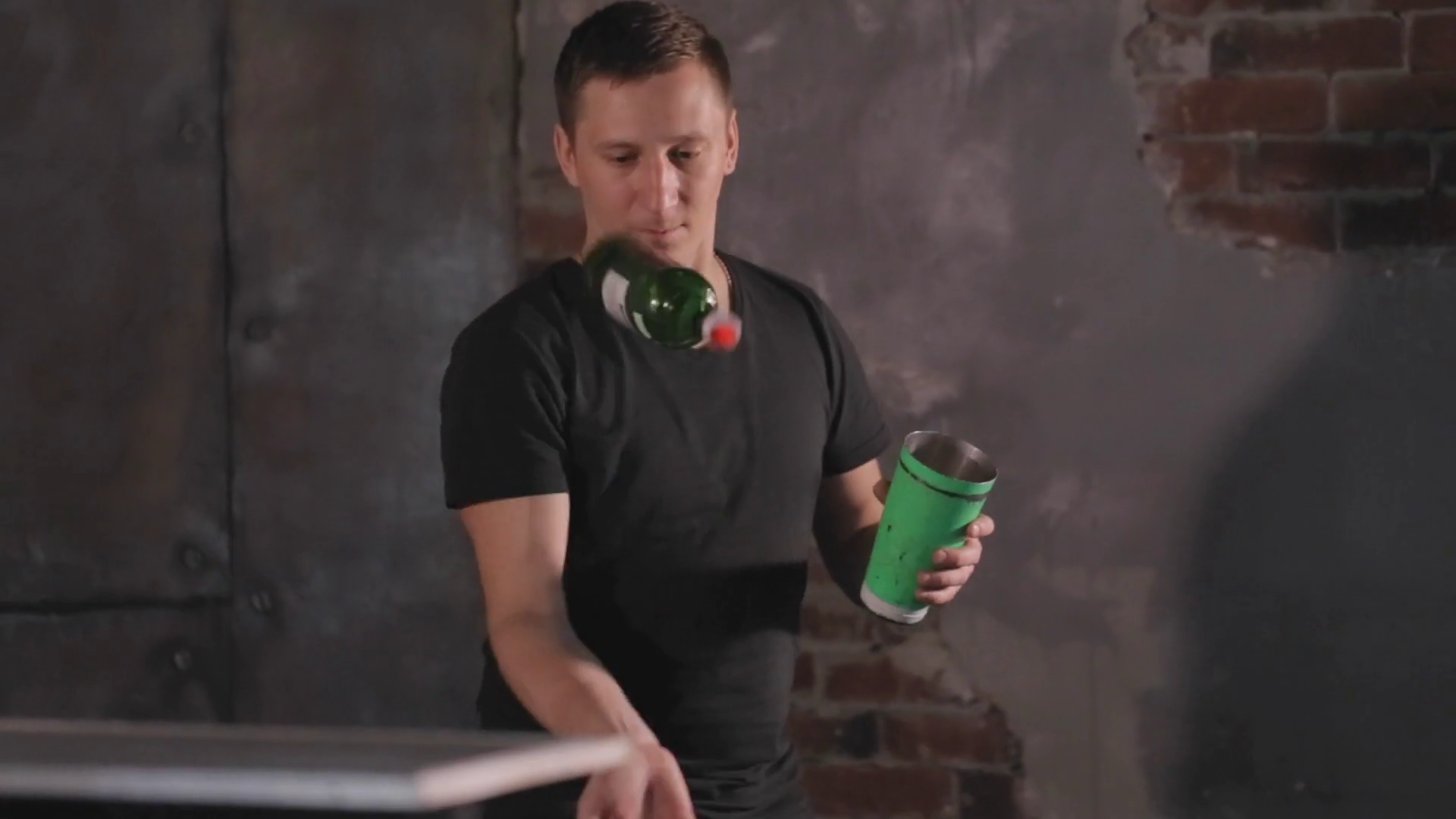 Bartender Juggling Bottles Shaking Cocktail Stock Footage SBV-318382489 ...