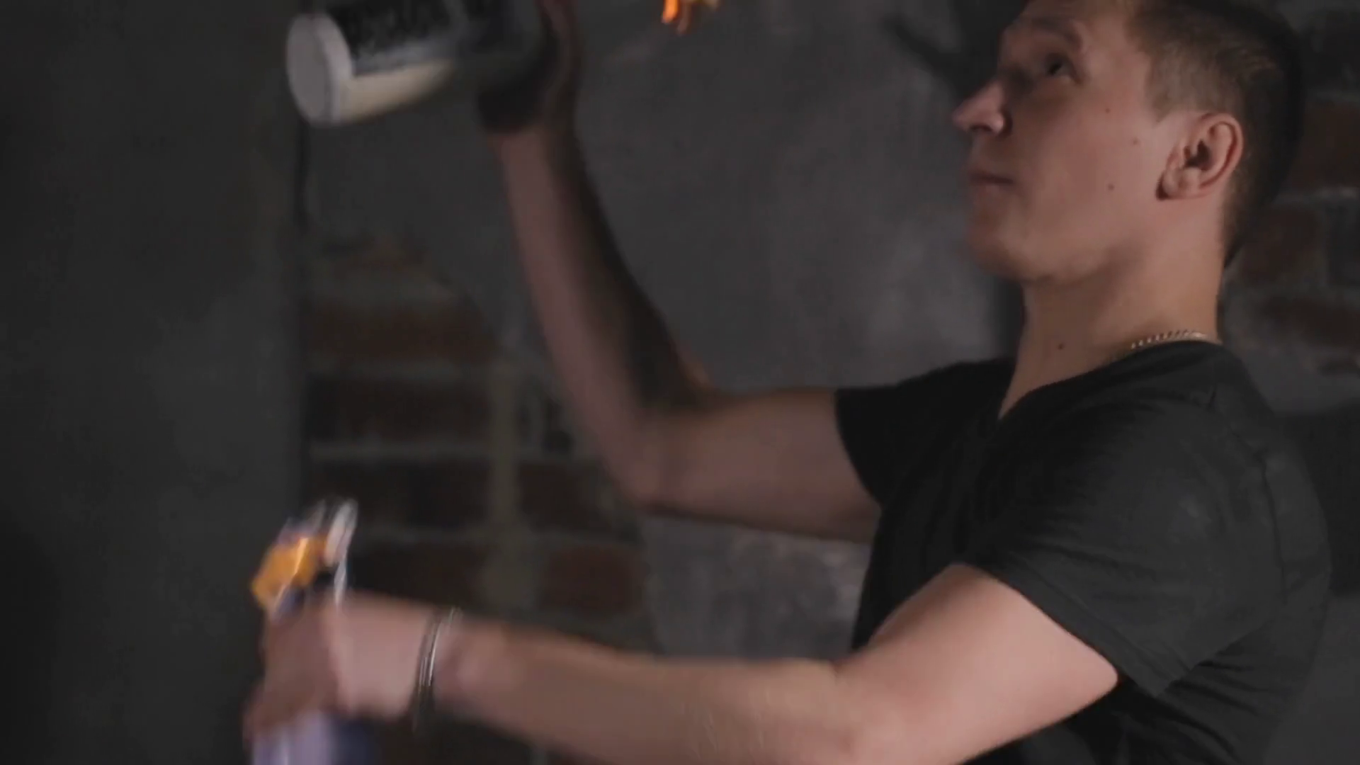 Bartender Juggling Bottles With Fire At Stock Footage SBV-318382598 ...