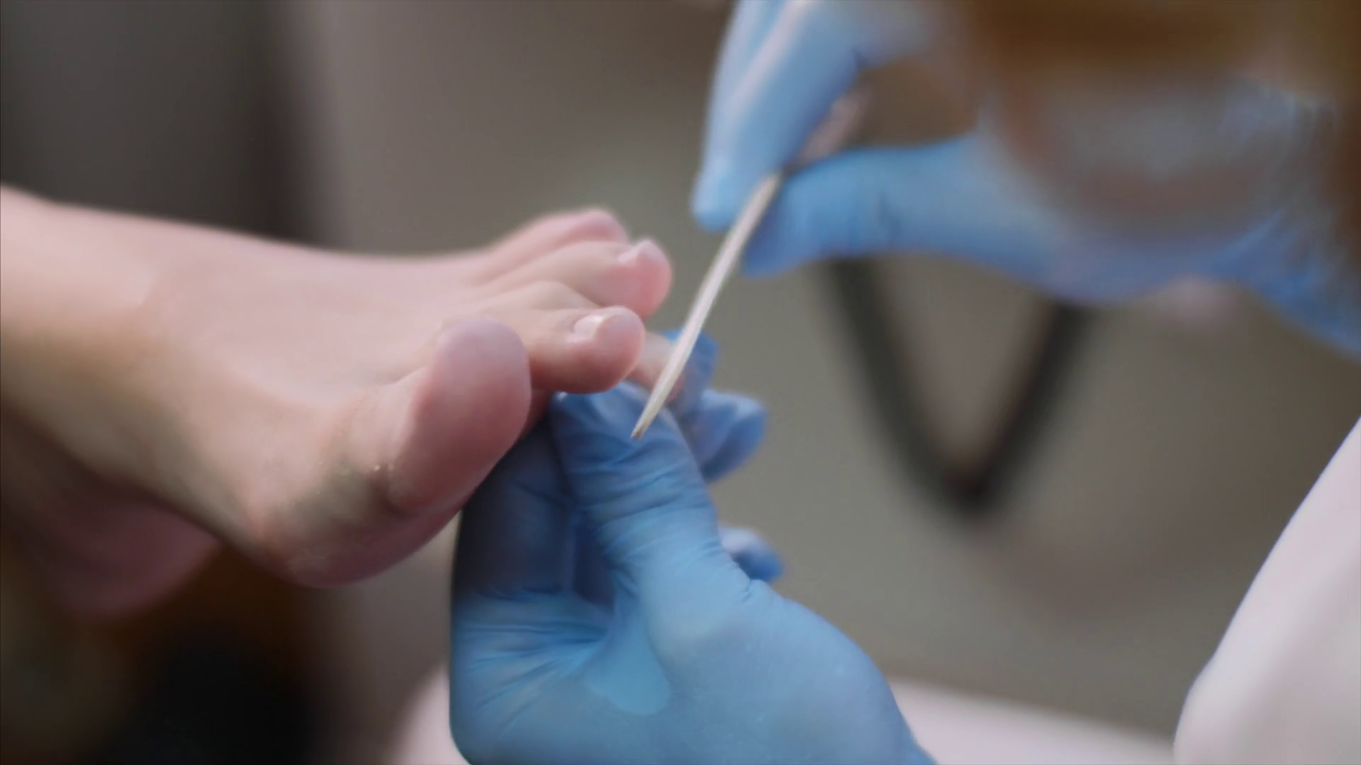 Pedicurist Is Modeling Nails On Client's Stock Footage SBV-336124201 ...