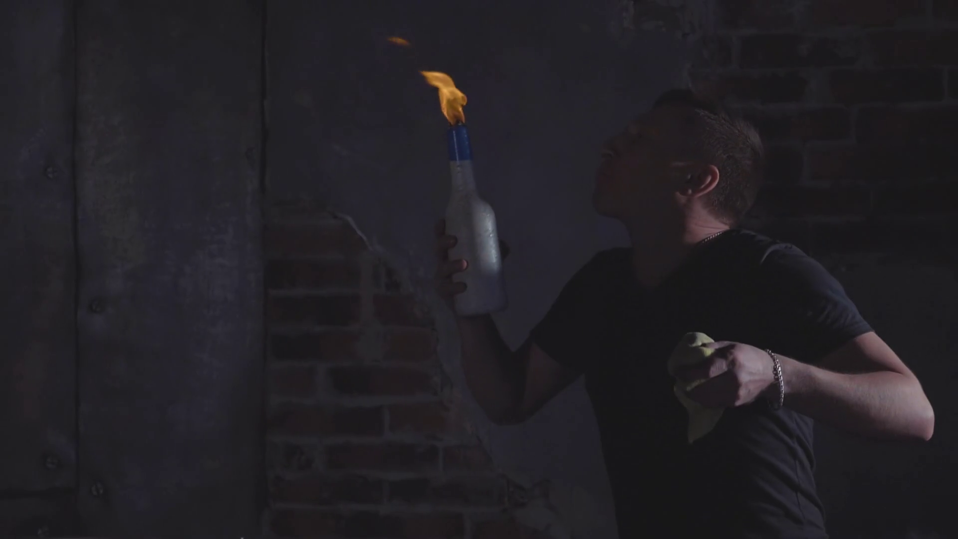 Talented Bartender Performing Fire Tricks At Stock Footage SBV ...